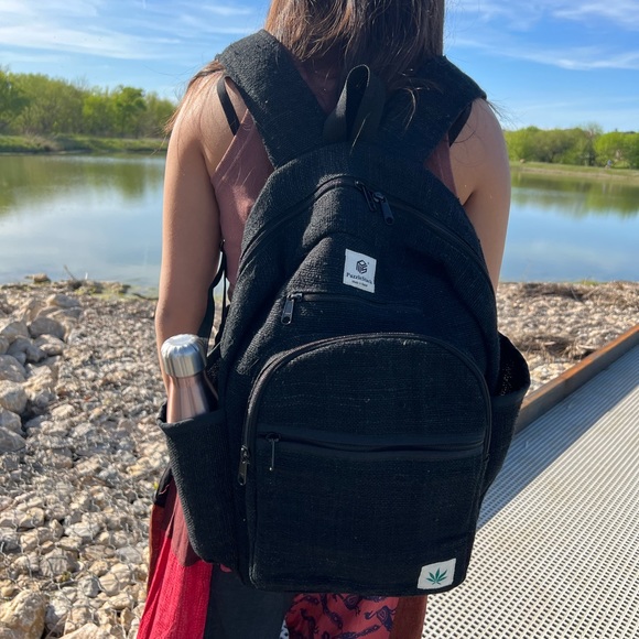 Puzzlestack | Bags | Kailash Himalayan Pure Hemp Black Backpack | Poshmark
